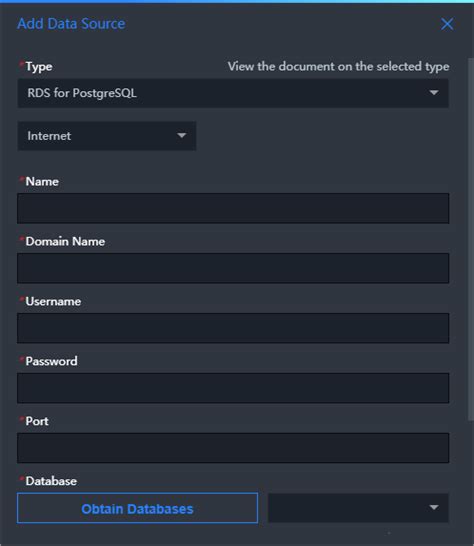 Add An Apsaradb Rds For Postgresql Data Source Datav Alibaba Cloud Documentation Center