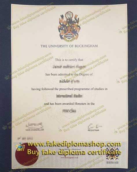 Buy University Of Buckingham Diploma Of The New Edition