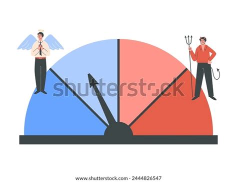 Vector Image Indicator Scale Angel Man Stock Vector Royalty Free