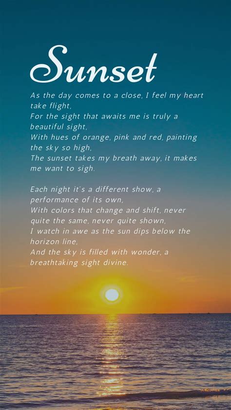 A Sunset Poem