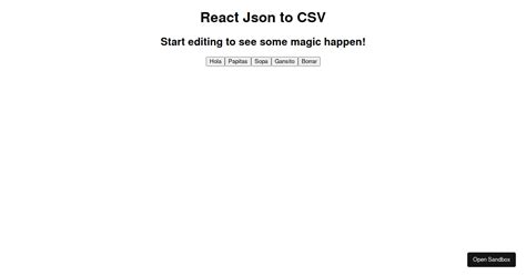 Json To Csv Codesandbox
