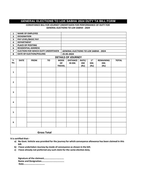 Election Ta And Duty Certificate Pdf