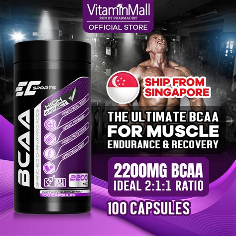 Ec Sport Bcaa Capsule 2200mg 211 L Leucine Isoleucine Valine Bcaa