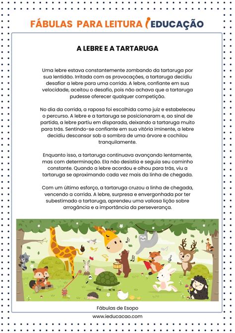 Fábulas Infantis Para Imprimir