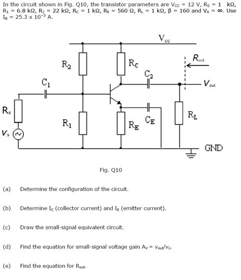 Solved In The Circuit Shown In Fig Q The Transistor Chegg