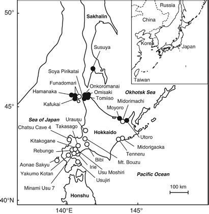 Geographical Locations Of Archaeological Sites Of The Jomon Epi Jomon