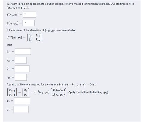 Solved Jacobian Matrix Consider The Following System Of