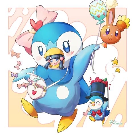 Dawn And Piplup Pokemon And 2 More Drawn By Kuroa Pixiv 4681345