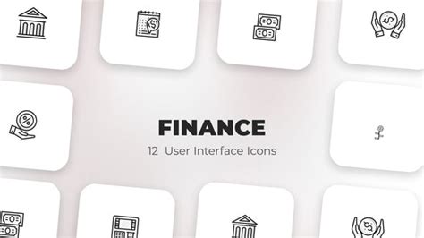 Finance User Interface Icons Elements Ft Atm And Calendar Envato