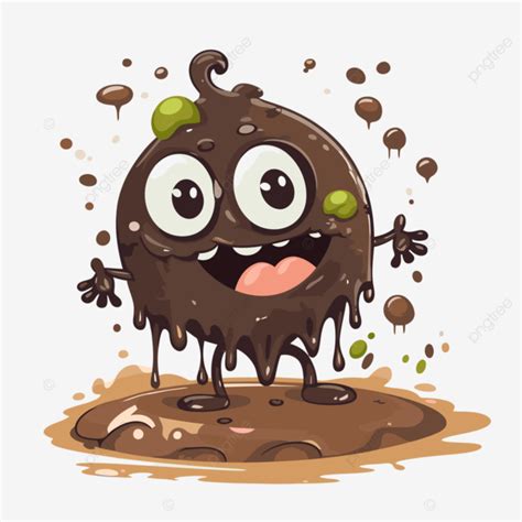 Mud Clipart Cute Cartoon Character That Is In A Muddy Puddle Vector