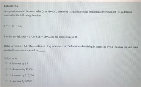 solved 1 in a multiple regression model the error term e
