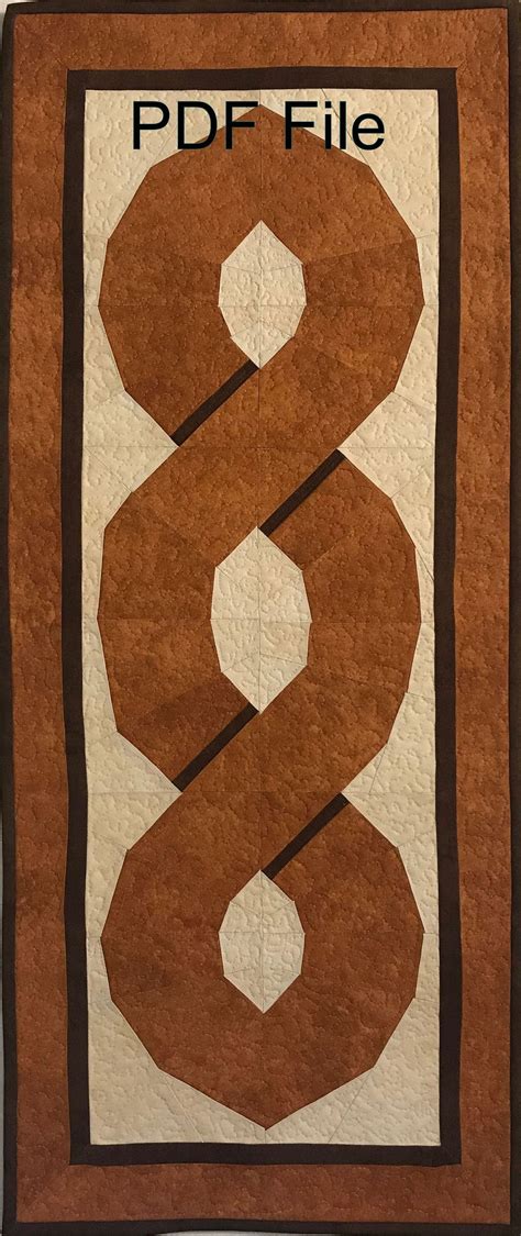 Twisted Table Runner Pattern 4 Size Options Foundation Paper Pieced