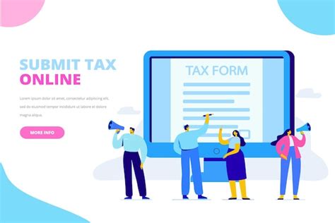 Premium Vector Tax Form Flat Vector Illustration