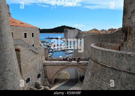 The Bridge To The Ploce Gate And Revelin Fortress On The Old City Walls