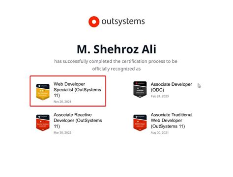 shehroz ali on linkedin outsystems webspecialist lowcode