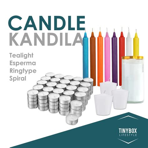 Tinybox Candle Kandila Tealight Candle Ringtype Candle Spiral Candle