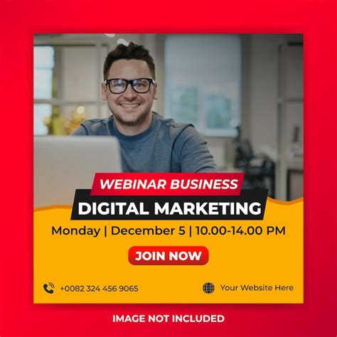 소셜 미디어 마케팅 웨비나 디지털 마케팅 라이브 웨비나 및 기업 피드 포스트 템플릿 프리미엄 벡터