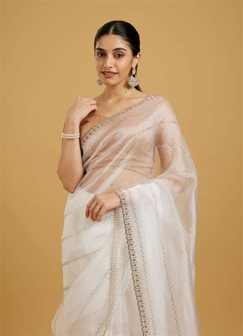 Buy Ethereal White Elegance Saree Online In India Mohey Saree For Women