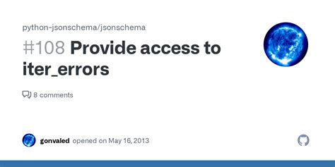 Provide Access To Itererrors · Issue 108 · Python Jsonschema