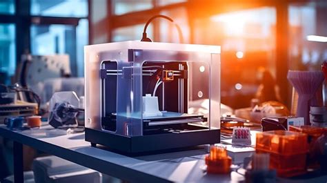 Industrial 3d Printer Creating Intricate Prototypes Layer By Layer Premium Ai Generated Image