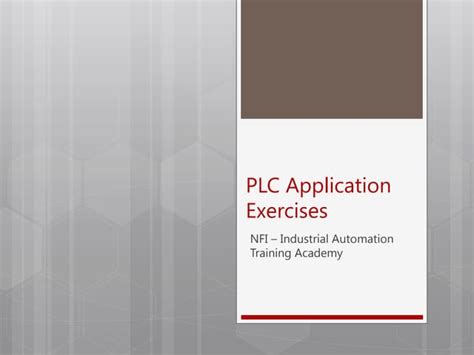 Plc Application Exercisespdf