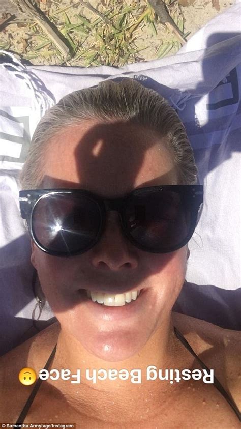 Samantha Armytage Strips Down To Her Swimsuit Daily Mail Online