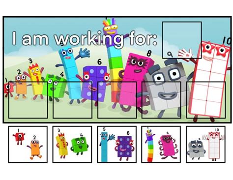 Numberblocks Token Board By Token Boards And Beyond Tpt