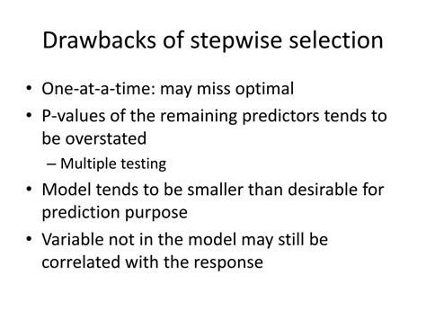 Ppt Biostatistics Lecture 7 Variable Selection Methods Powerpoint