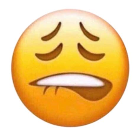 Pin On The Moaning Emoji But Its Biting Its Lip