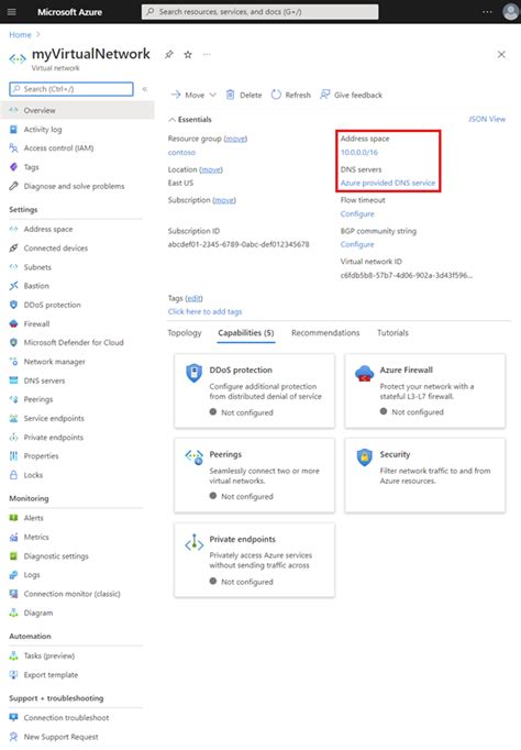 Azure Virtual Network 만들기 변경 또는 삭제 Azure Virtual Network Microsoft Learn