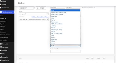 All Payment Methods Showing In Admin Drop Down WordPress Org