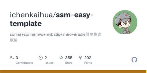Github Ichenkaihua Ssm Easy Template Spring Springmvc Mybatis Shiro Gradle