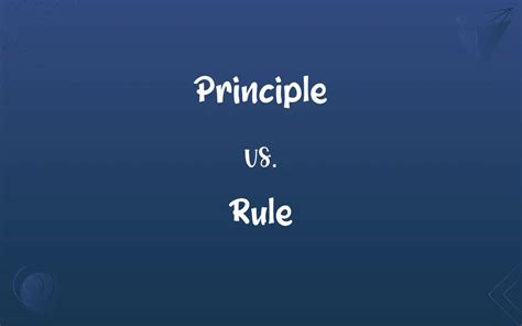 Principle Vs Rule Whats The Difference