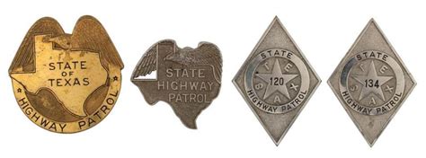 Sold At Auction Texas Highway Patrol Badges Of Texas Ranger Jay Banks
