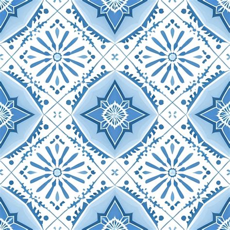 Premium Vector Seamless Tile Pattern Of Angular Mosaics On A Light Indigo Background