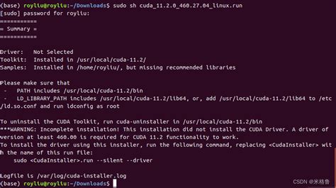 ubuntu18 04 gtx1060 显卡驱动 cuda11 2 cudnn8 1 1