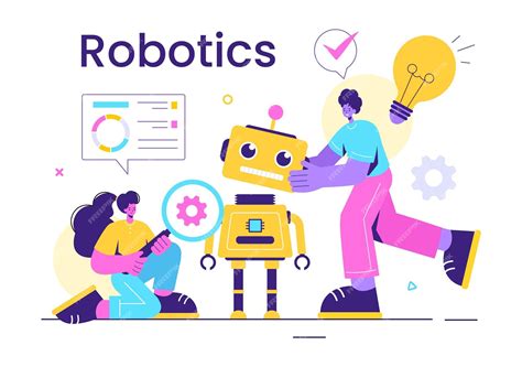 Premium Vector Robotics Vector Illustration Of Artificial