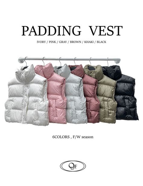 원오프유 라이트 웰론 크롭 하이넥 패딩 조끼