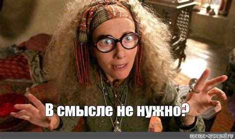 Создать мем трелони гарри поттер сивилла трелони и гермиона сивилла