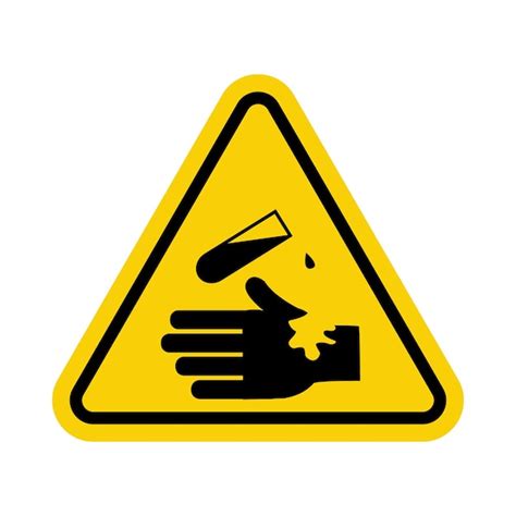 Premium Vector Sign Of Corrosive Substance Warning Sign Corrosive