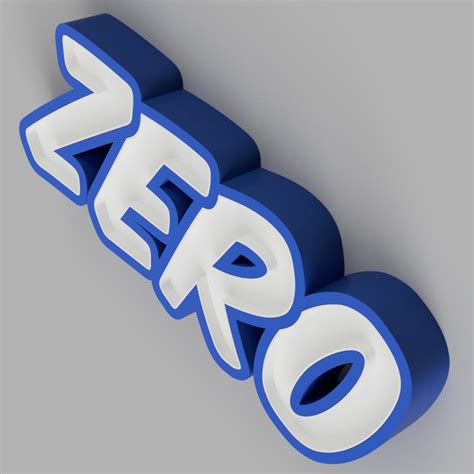 3d File Nameled Zero Led Lamp With Name・model To Download And 3d Print・cults