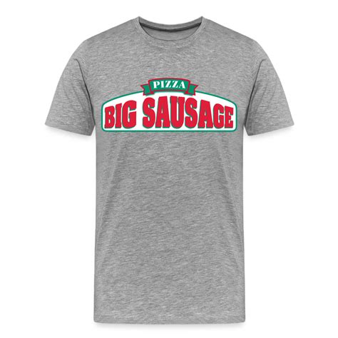 Big Sausage Pizza Mens Premium T Shirt Fluent Clothing