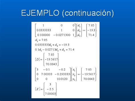 descomposición lu y matriz inversa