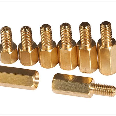 Grade4 Hexagon Brass Column Nuts Male Female Thread Hex Nut Bolt