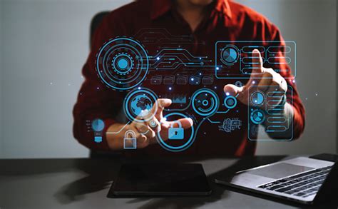 Cyber Security Data Protection Business Working On Compute Intelligenc