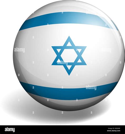 Isarel Flag On Round Badge Illustration Stock Vector Image And Art Alamy