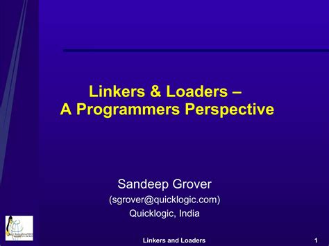Linkers And Loaders Ppt