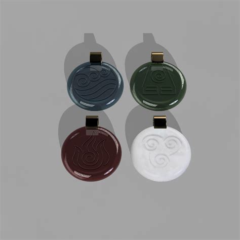 Free Stl File Elements Necklace Avatar The Last Airbender Legend Of