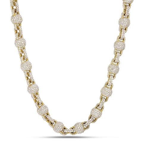14k Gold 545ct Diamond Ball Chain Shyne Jewelers™