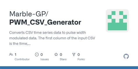 github marble gp pwm csv generator converts csv time series data to pulse width modulated